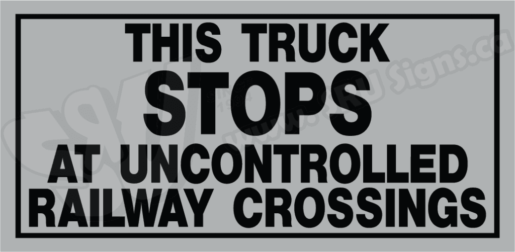 SRUEQUIP095 | Truck stops at uncontrolled railway crossings