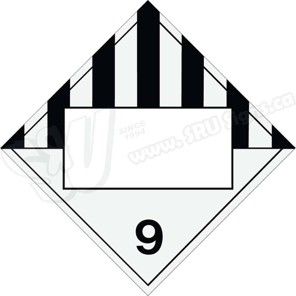 SRUPLAC001-Blank | Hazardous Materials Class 9 – Blank